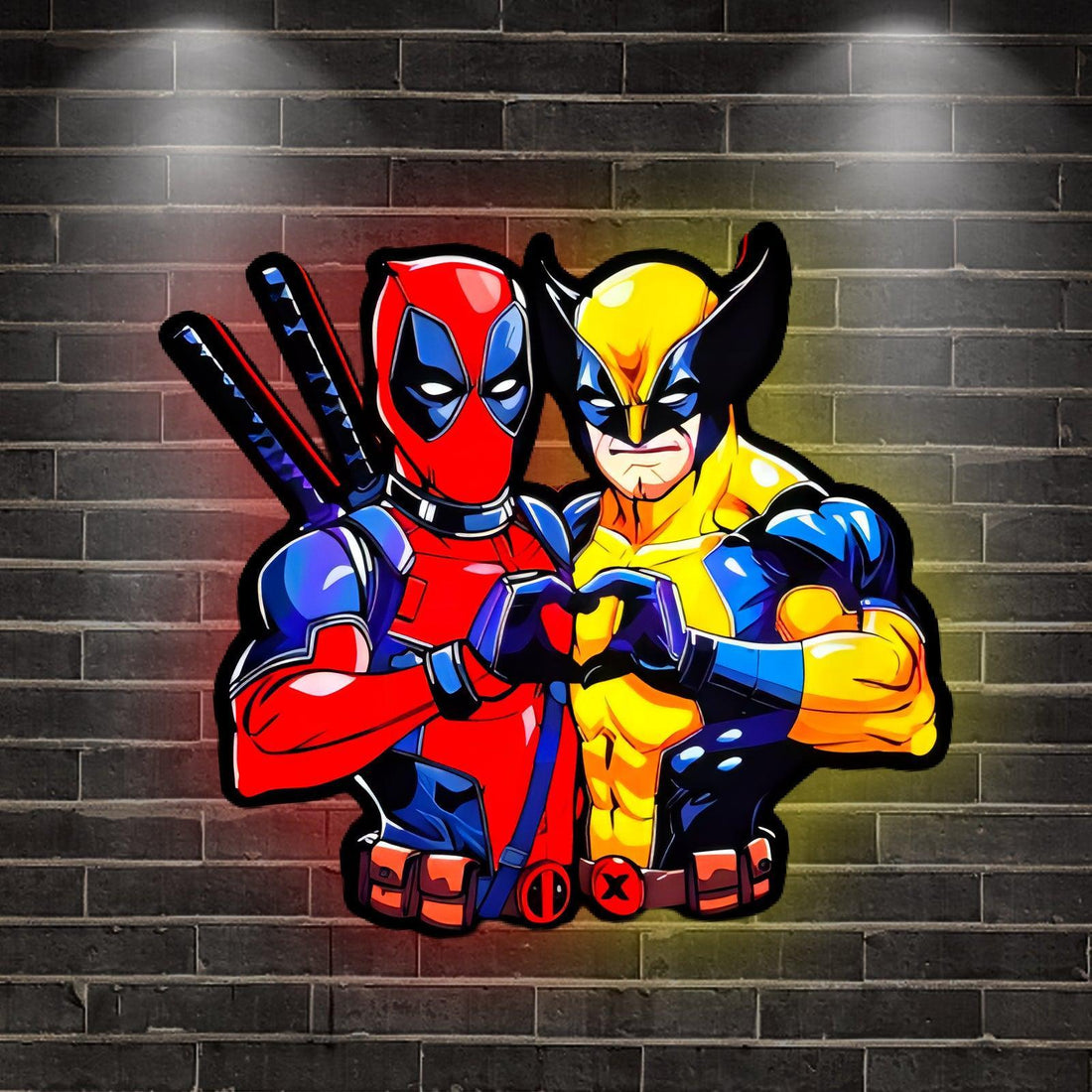 Deadpool & wolverine Game Lightbox 3D Printed LED Lightbox – FYLZGO