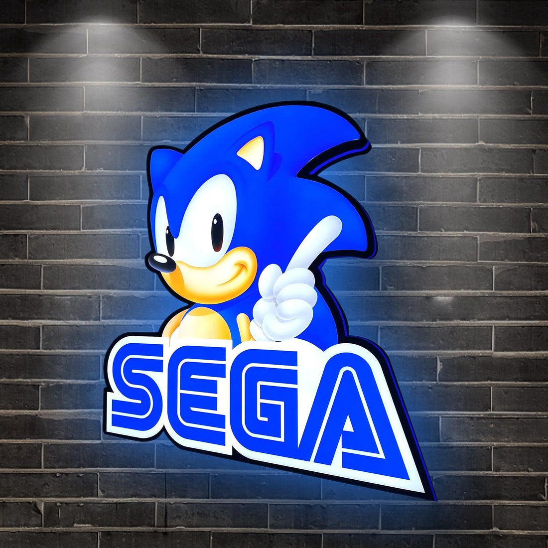Sonic the Hedgehog SEGA Logo 3D LED Light Box, SEGA Sign Lightbox, Per ...