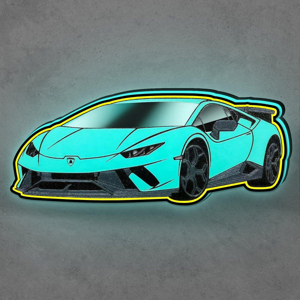 Lamborghini Huracan multicolor 3d printed lightbox – FYLZGO Signs
