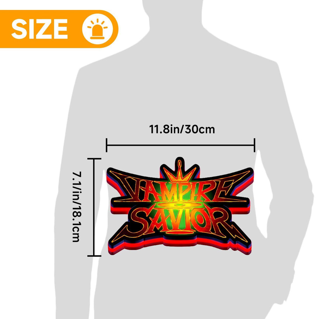 Custom Vampire Savior The Lord of Vampir Logo LED 3D Print Lightbox ...