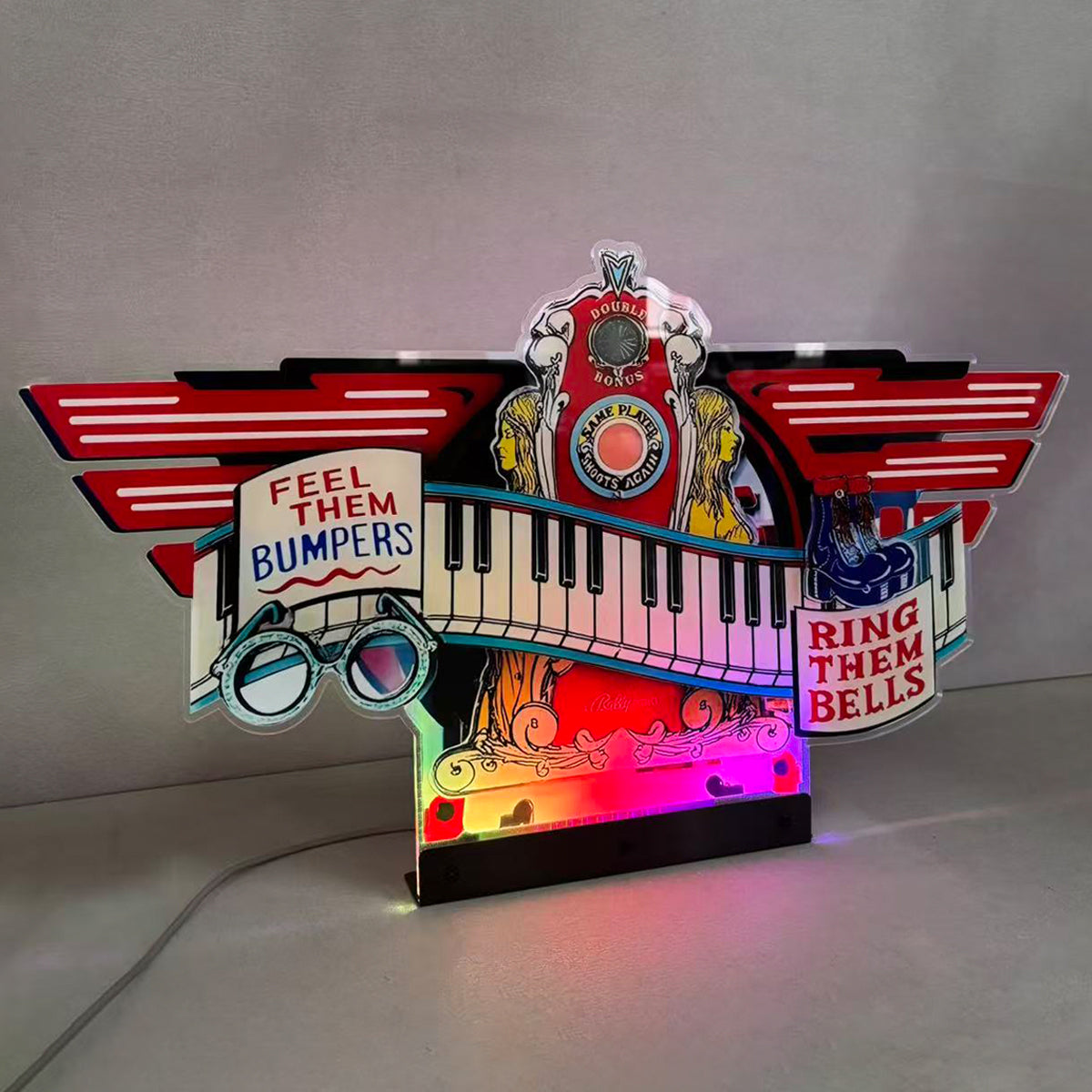 Captain Fantastic Topper 3D Acrylic LED Topper, For Bally Pinball Mahi ...