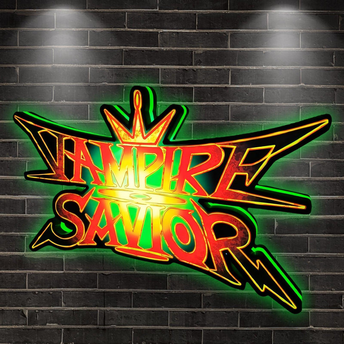 Custom Vampire Savior The Lord of Vampir Logo LED 3D Print Lightbox ...