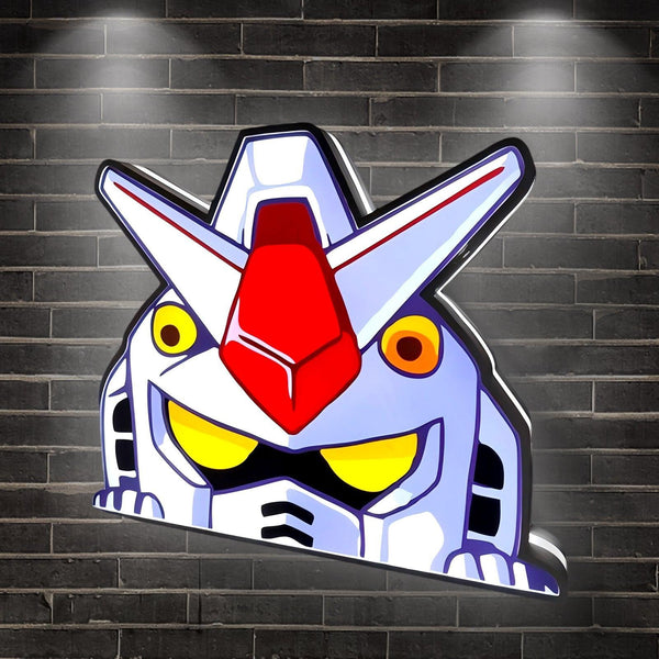 Mobile Suit Gundam Logo LED Nightlight Gift 3D Print Desktop Lightbox ...