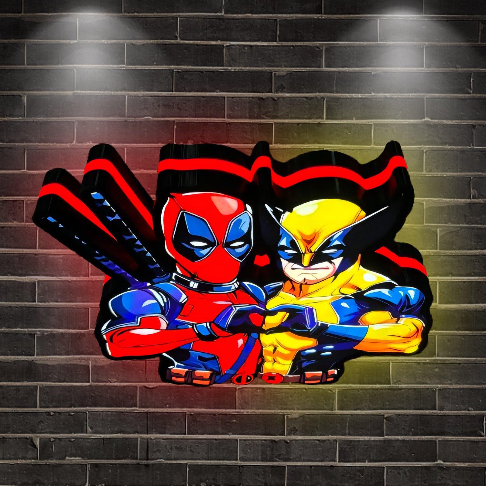 Deadpool & wolverine Game Lightbox 3D Printed LED Lightbox – FYLZGO