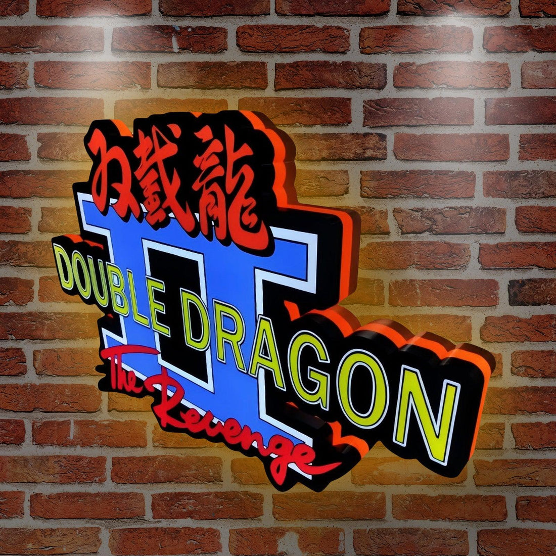 Custom Double Dragon II The Revenge Logo LED Nightlight 3D Print Deskt – FYLZGO