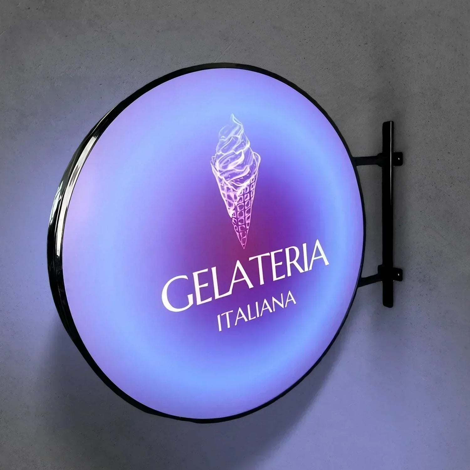 Customized Led Outside Light Boxes Outdoor Advertising Acrylic Round ...