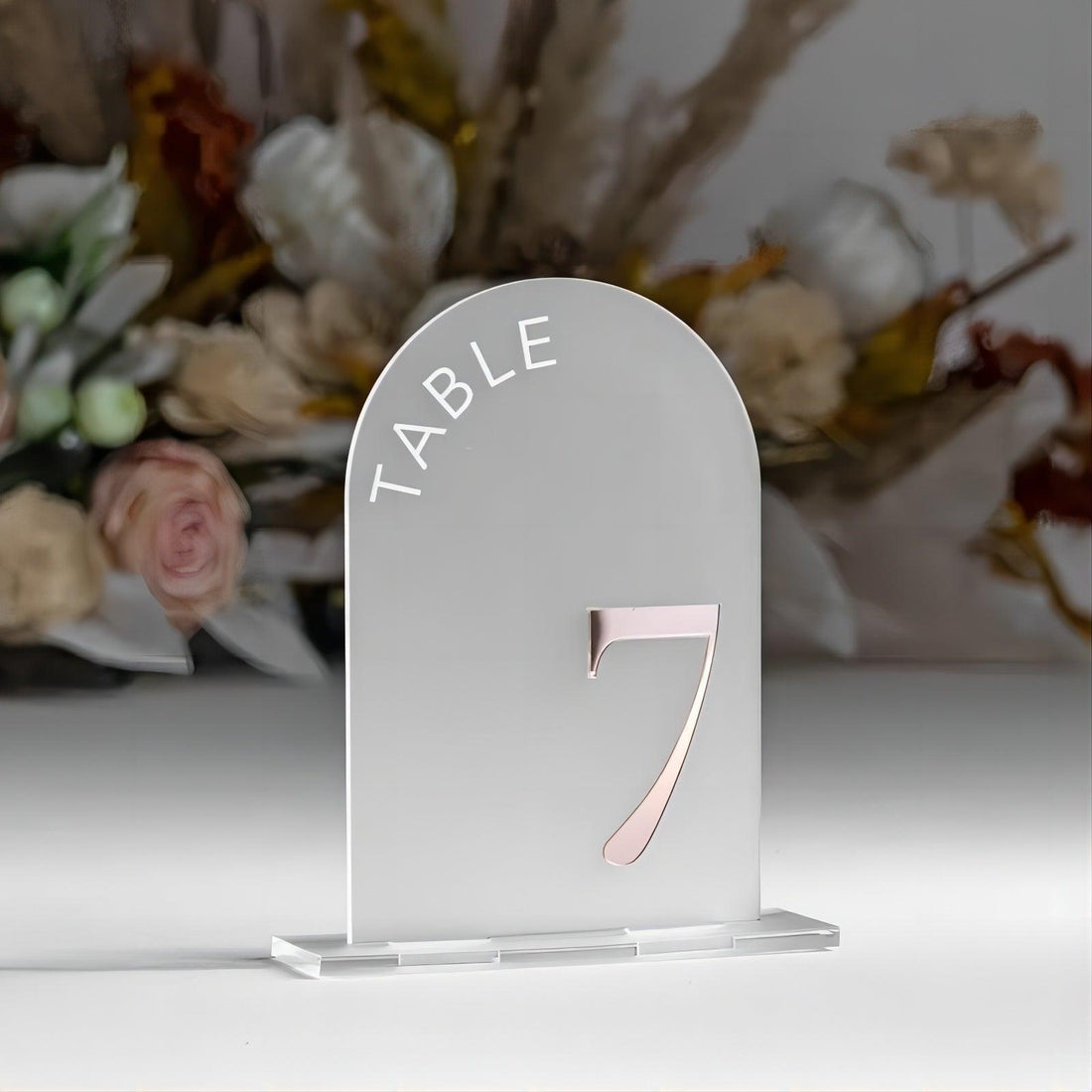 Frosted Acrylic Arch Table Numbers Frosted Acrylic Sign Wedding Table ...
