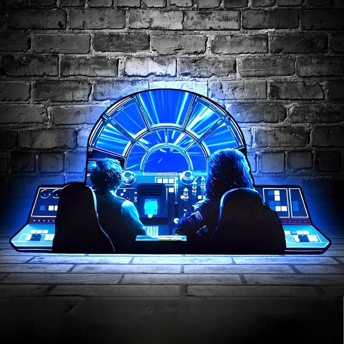 Star Wars Millennium Falcon Topper LED Lightbox, Pinball Arcade Decor ...