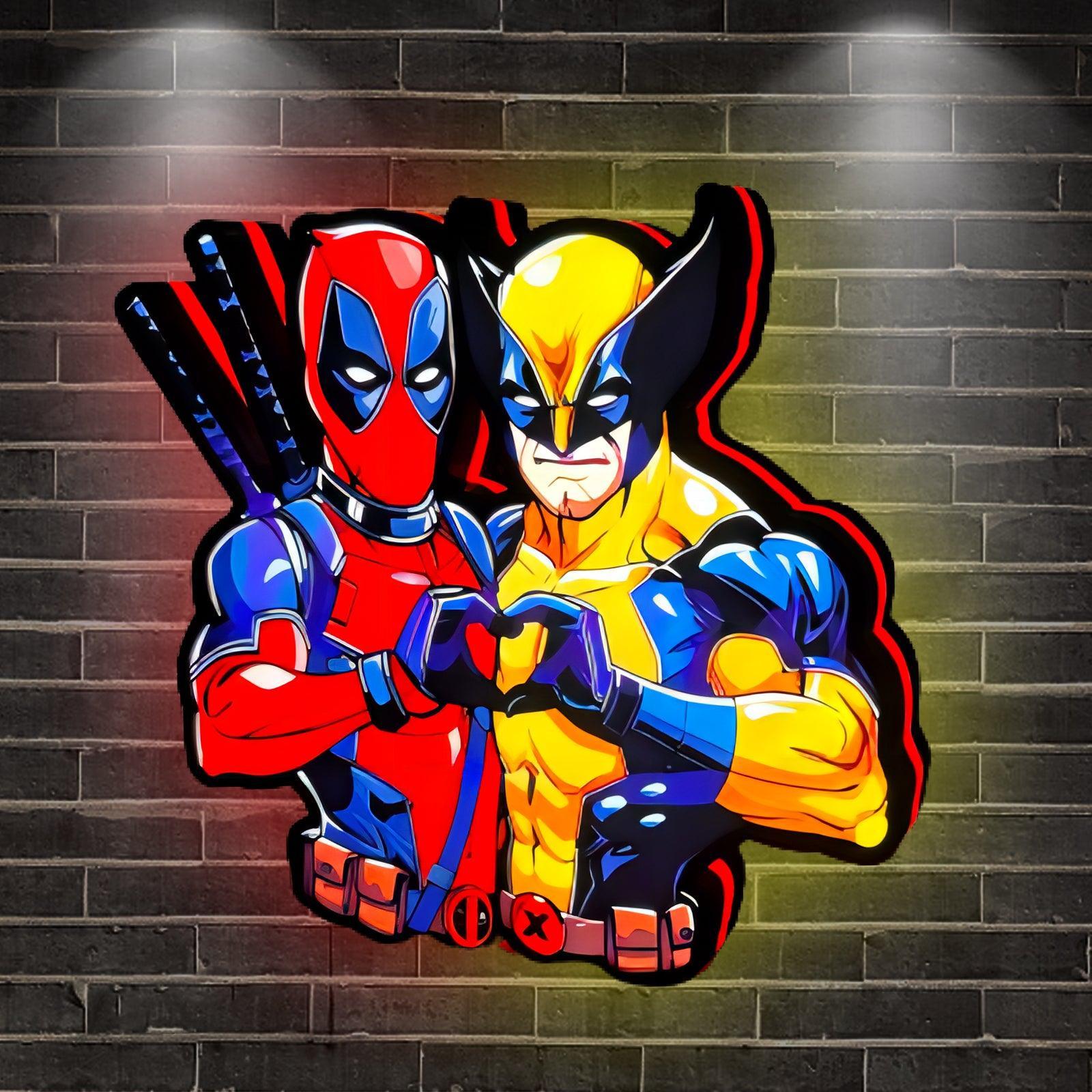 Deadpool & wolverine Game Lightbox 3D Printed LED Lightbox – FYLZGO