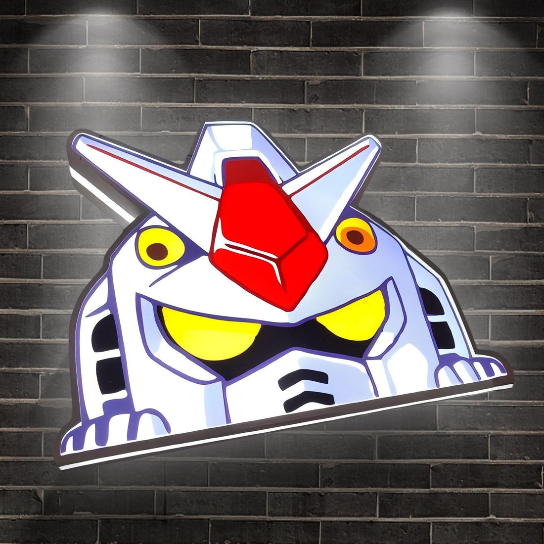 Mobile Suit Gundam Logo LED Nightlight Gift 3D Print Desktop Lightbox ...