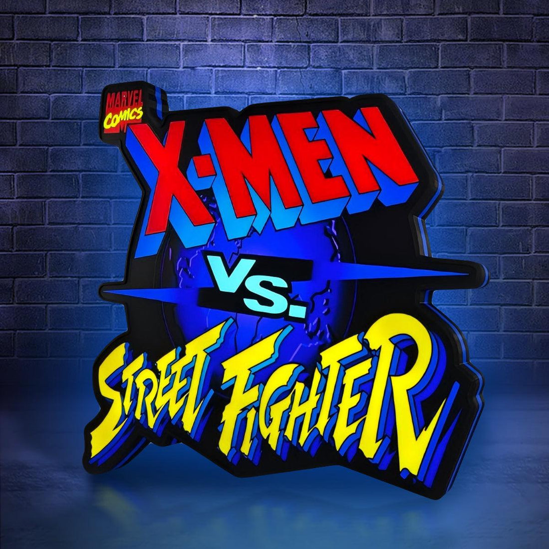 X-MAN VS Street Fight Marvel 3D Printed LED Lightbox for Gaming Room D ...
