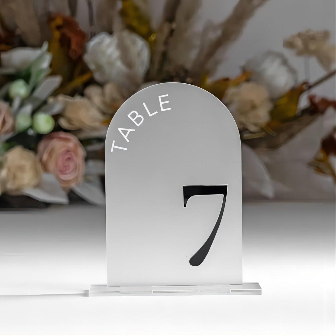 Frosted Acrylic Arch Table Numbers Frosted Acrylic Sign Wedding Table ...