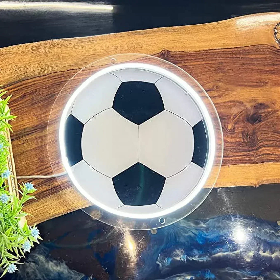 Soccer Neon Sign, UV Printed Soccer Ball Sign 12 x 12 inches Football ...