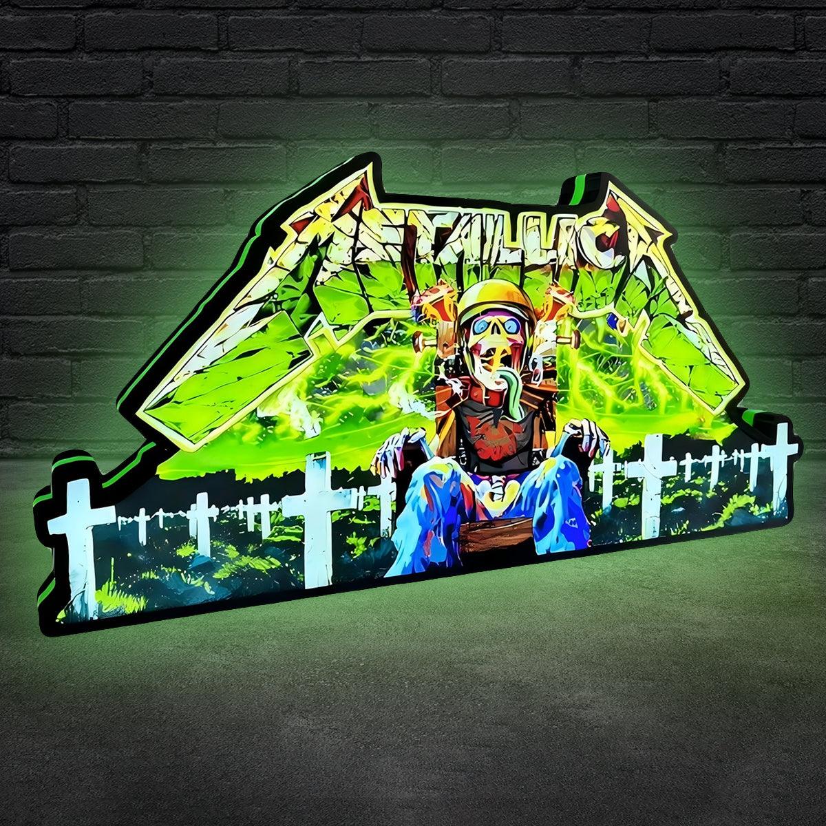 Metallica Rock Band 3D Printed Topper Lightbox USB plug Dimmer Led 3D ...