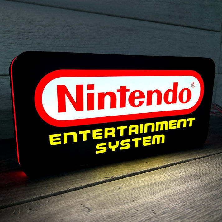 Nintendo Entertainment System Logo Night Lights SNES Video Game Light ...