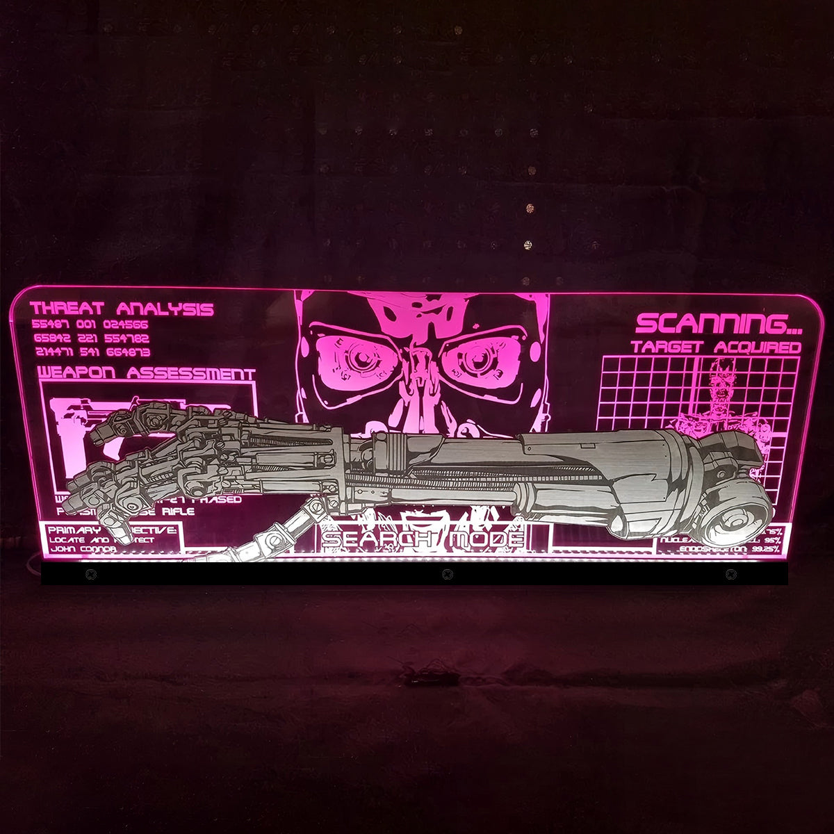 Terminator 2 Acrylic RGB LED Topper, for Williams Pinball Machine, Pin ...