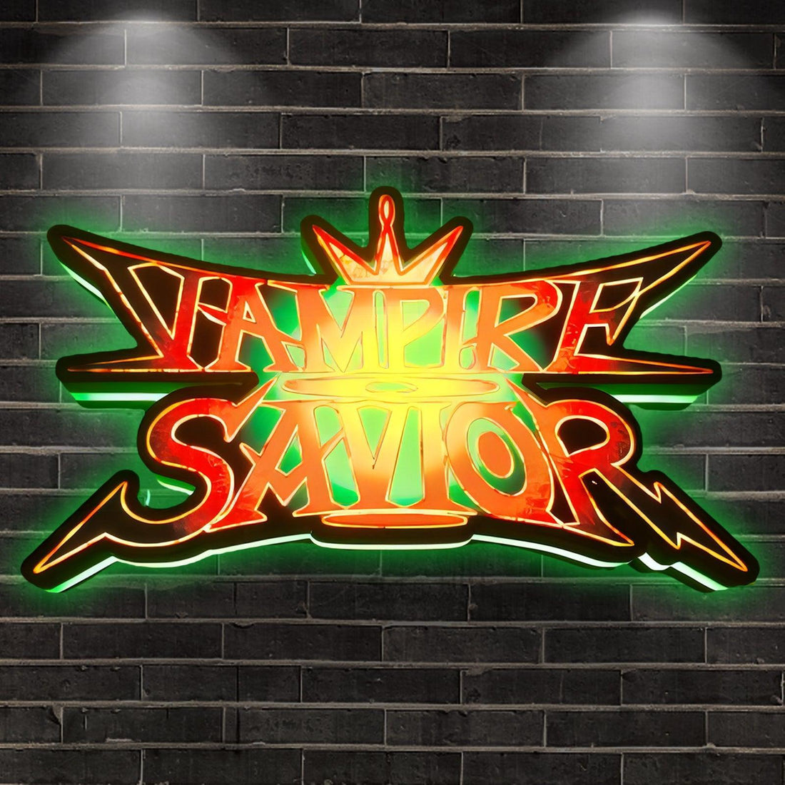 Custom Vampire Savior The Lord of Vampir Logo LED 3D Print Lightbox ...