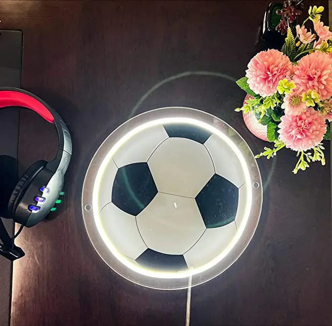 Soccer Neon Sign, UV Printed Soccer Ball Sign 12 x 12 inches Football ...