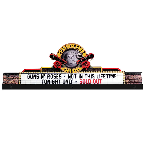 Guns N' Roses Pinball Acrylic LED Topper, for Stern Pinball Machine, P ...