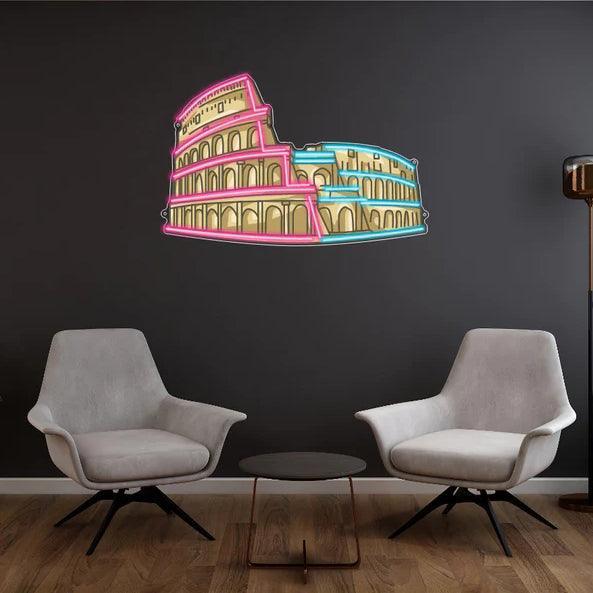 Ancient Rome Colosseum UV Neon Art – FYLZGO Signs