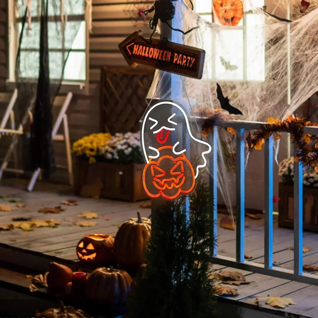 Halloween Neon Sign, Trick or Treat Neon Signs for Wall Decor Dimmabl ...