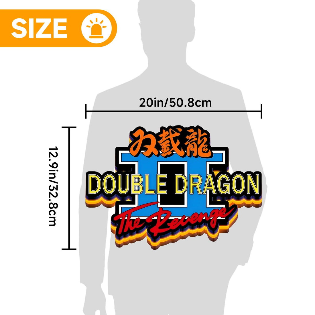 Custom Double Dragon II The Revenge Logo LED Nightlight 3D Print Deskt ...
