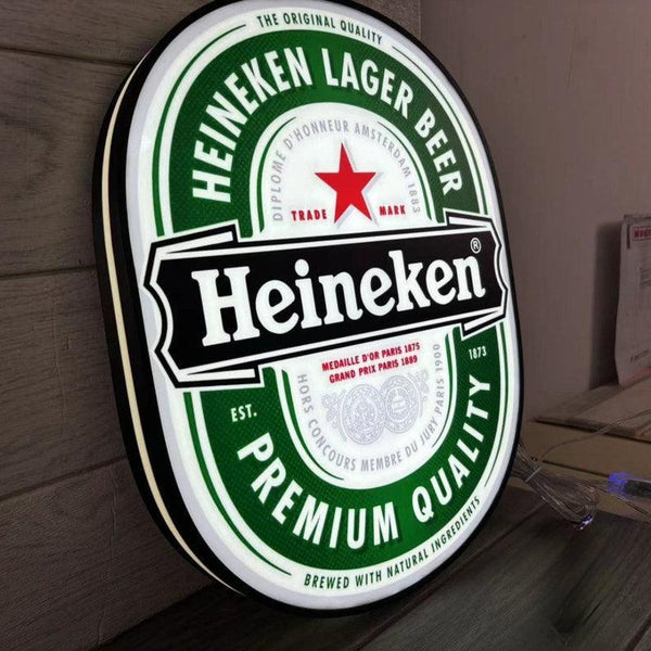 Beer Logo 3D Lightbox, Wall Hangable Art for Man Cave LED, Famous Bee ...
