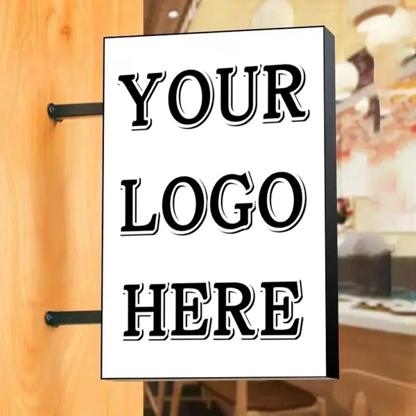 Outdoor 3d illuminated light box business shop led sign logo circular ...