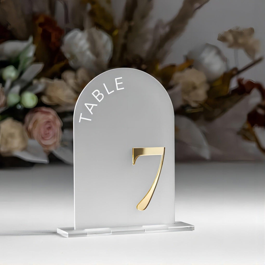 Frosted Acrylic Arch Table Numbers Frosted Acrylic Sign Wedding Table ...