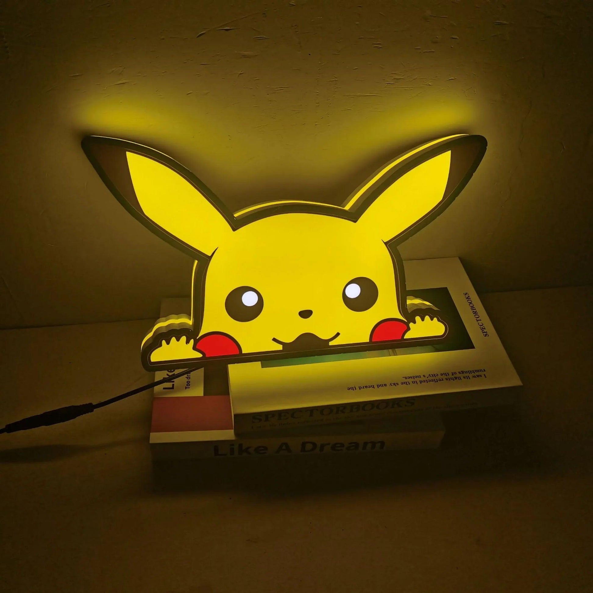 Logo Sign Pikachu Neon Cartoon LED Light Wall Decor Night Light ...