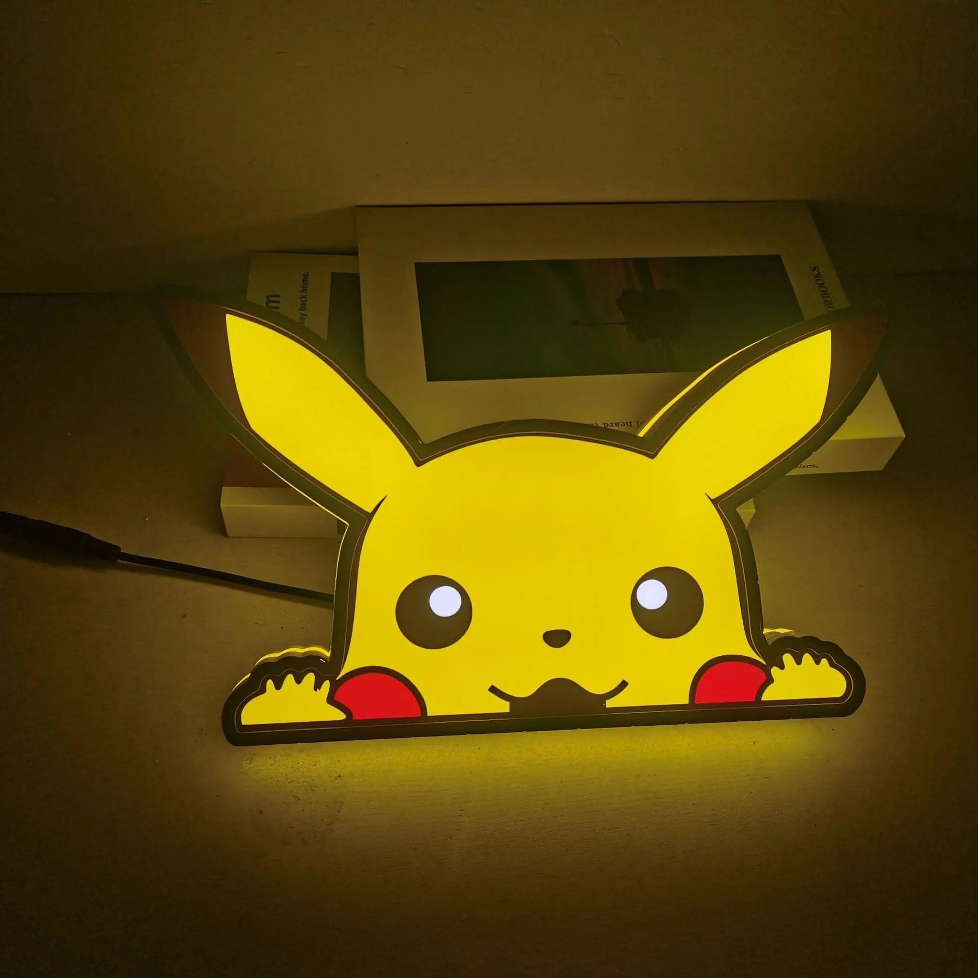 Logo Sign Pikachu Neon Cartoon LED Light Wall Decor Night Light ...