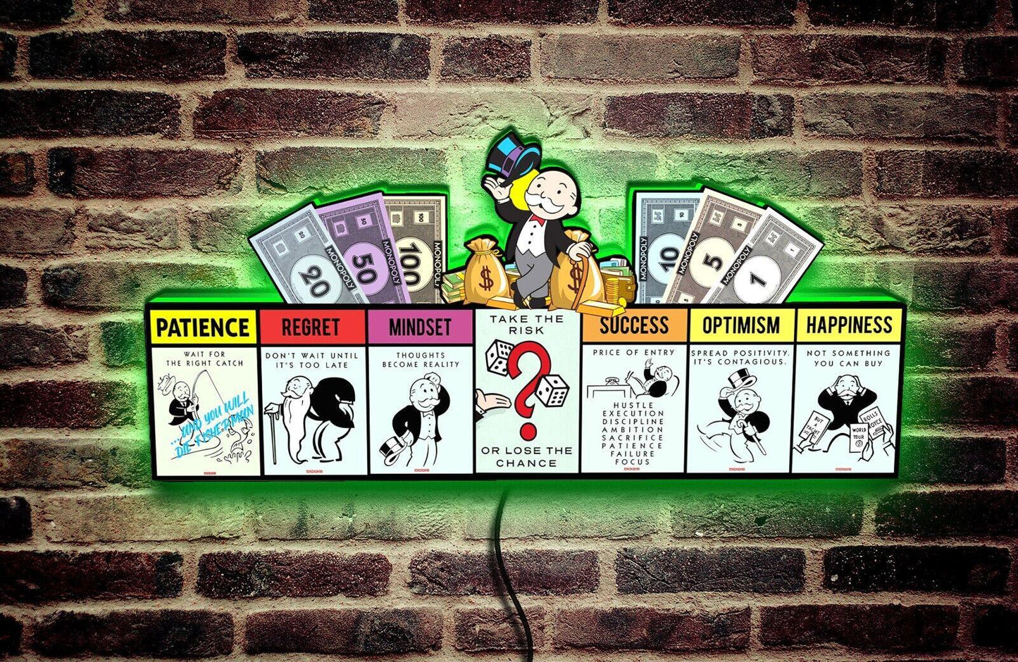 Exclusive Monopoly Pinball Topper LED Lightbox USB Powered Fully Dimma ...