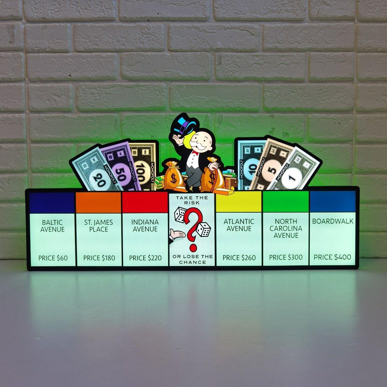 Exclusive Monopoly Pinball Topper LED Lightbox USB Powered Fully Dimma ...