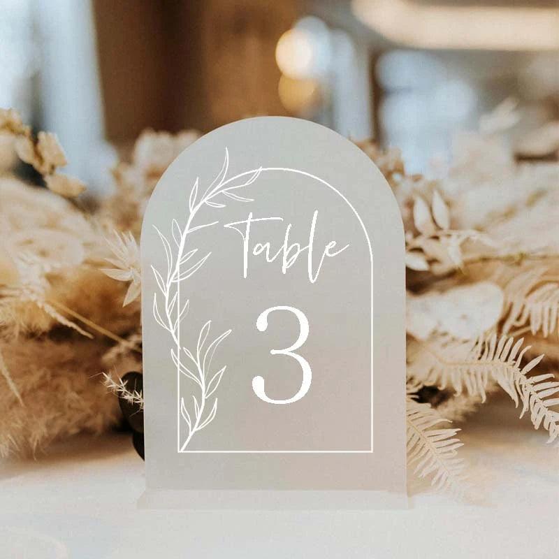 Frosted Acrylic Table Numbers,Wedding Signage,Table Signs,Table Number ...