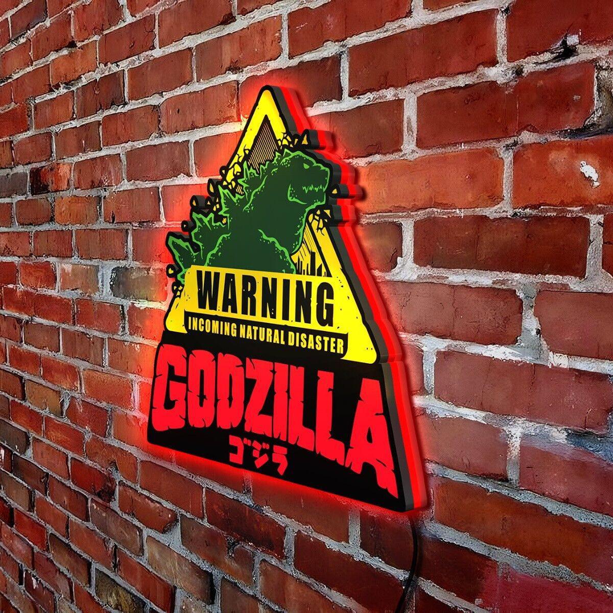Godzilla Warning Pinball Topper LED Light Box Arcade Game Lightbox ...