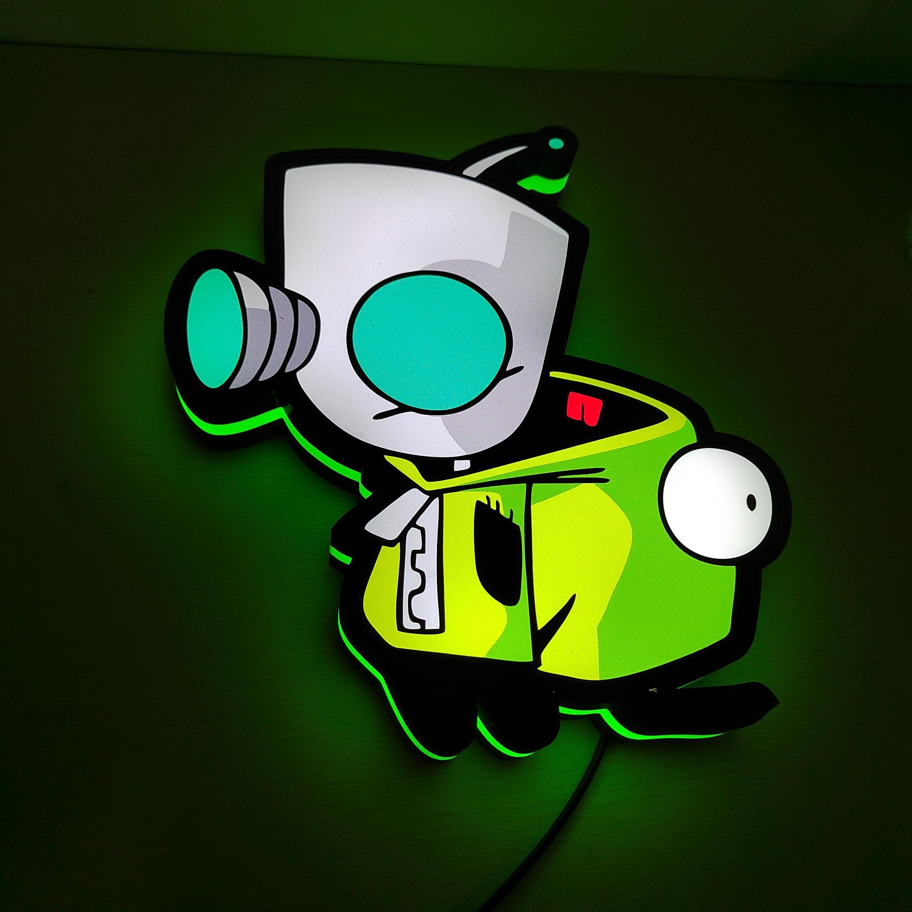 Invader Zim Movie Logo LED Nightlight Gift 3D Print Desktop Lightbox C ...
