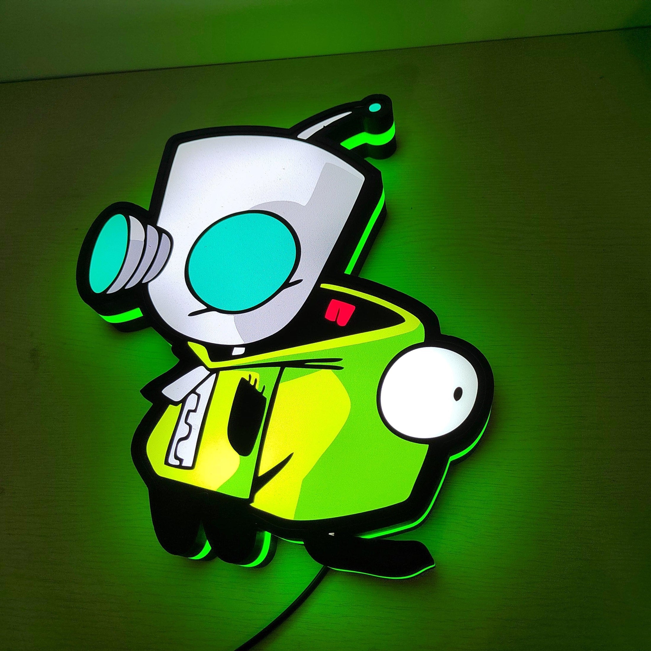 Invader Zim Movie Logo LED Nightlight Gift 3D Print Desktop Lightbox C ...