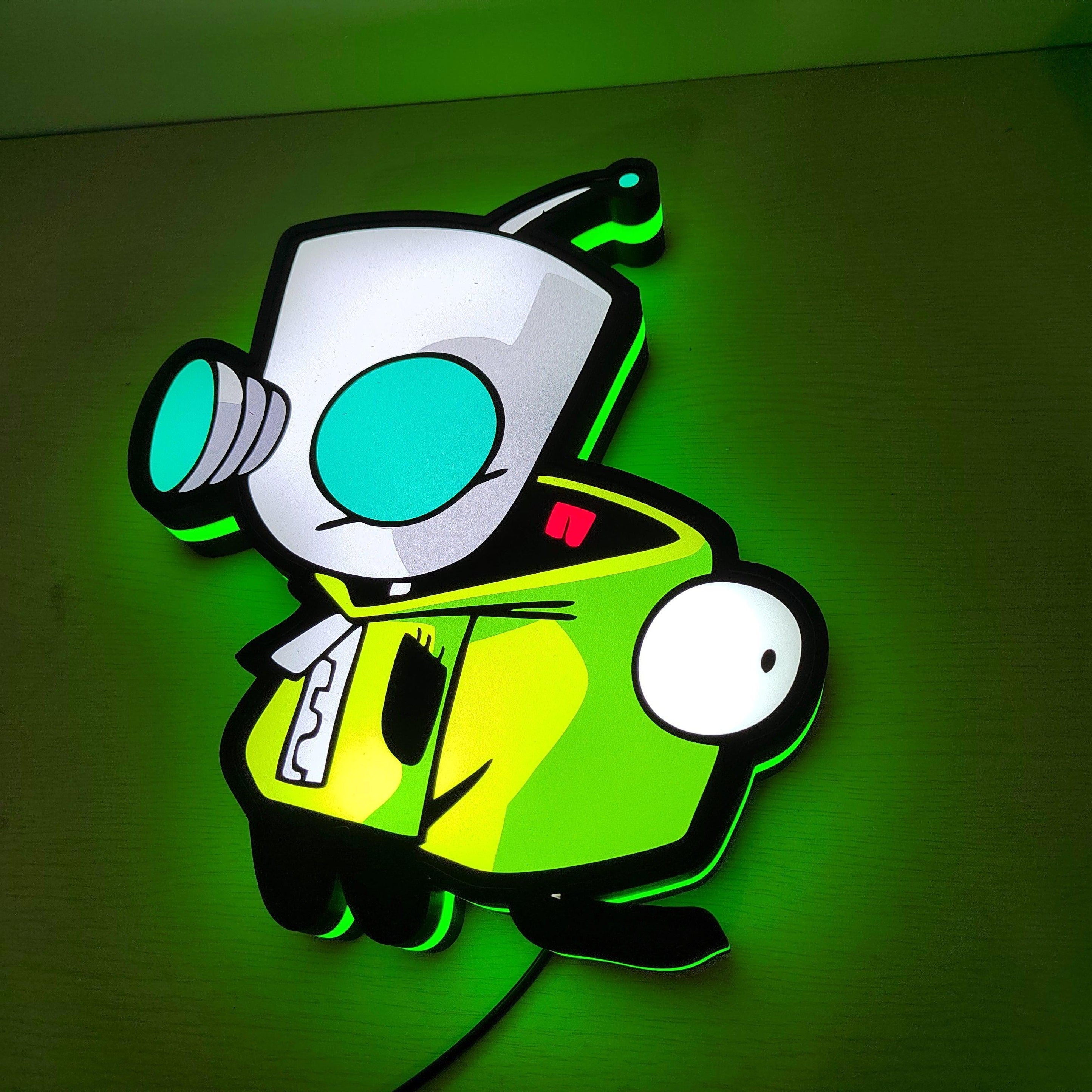 Invader Zim Movie Logo LED Nightlight Gift 3D Print Desktop Lightbox C ...