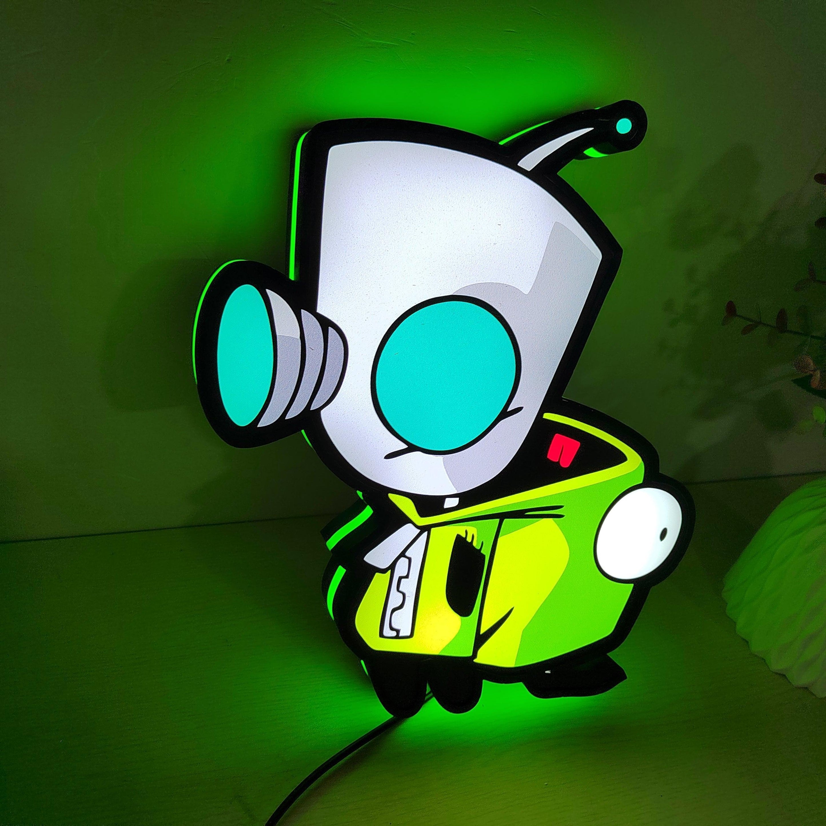 Invader Zim Movie Logo LED Nightlight Gift 3D Print Desktop Lightbox C ...