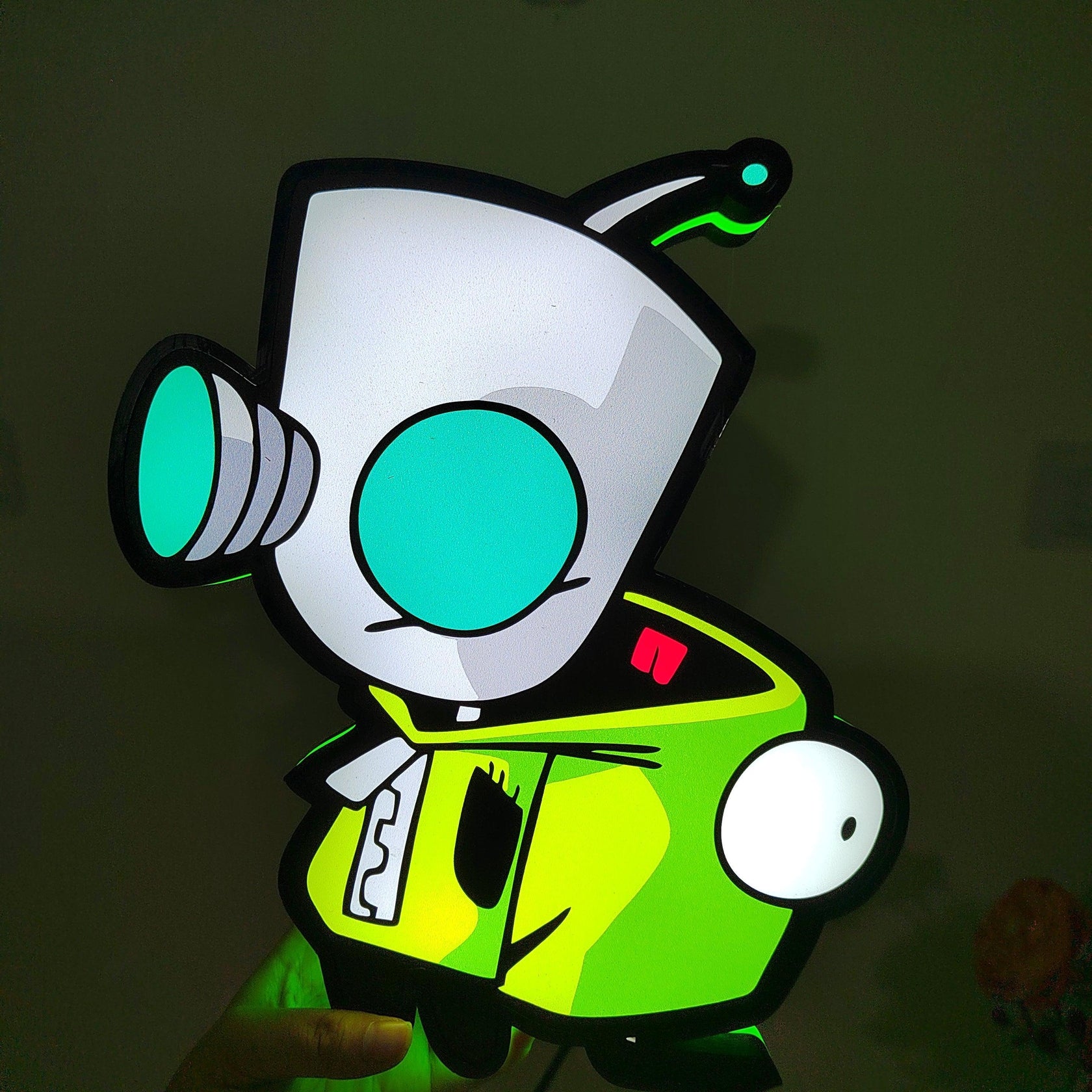 Invader Zim Movie Logo LED Nightlight Gift 3D Print Desktop Lightbox C ...