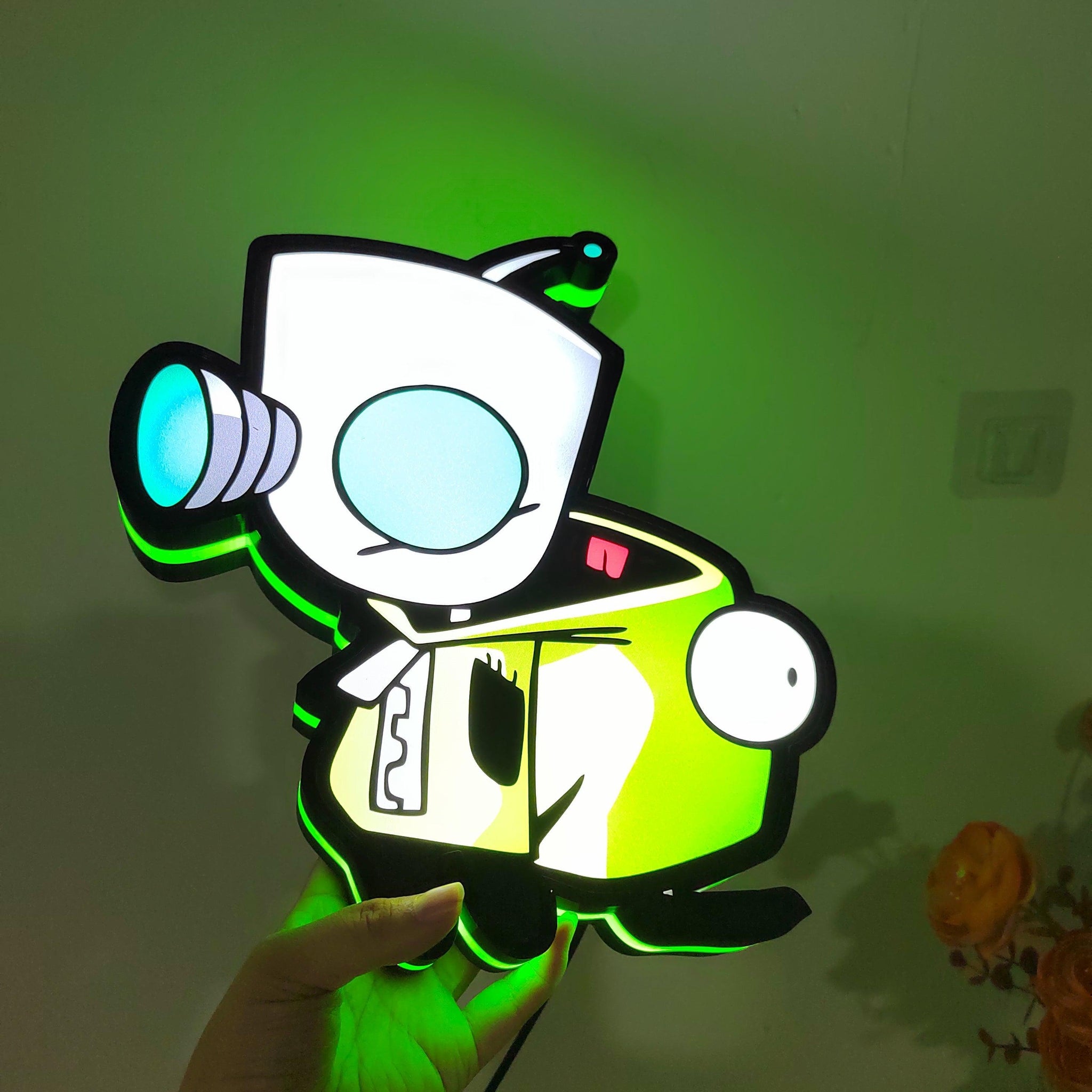 Invader Zim Movie Logo LED Nightlight Gift 3D Print Desktop Lightbox C ...