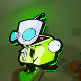 Invader Zim Movie Logo LED Nightlight Gift 3D Print Desktop Lightbox ...