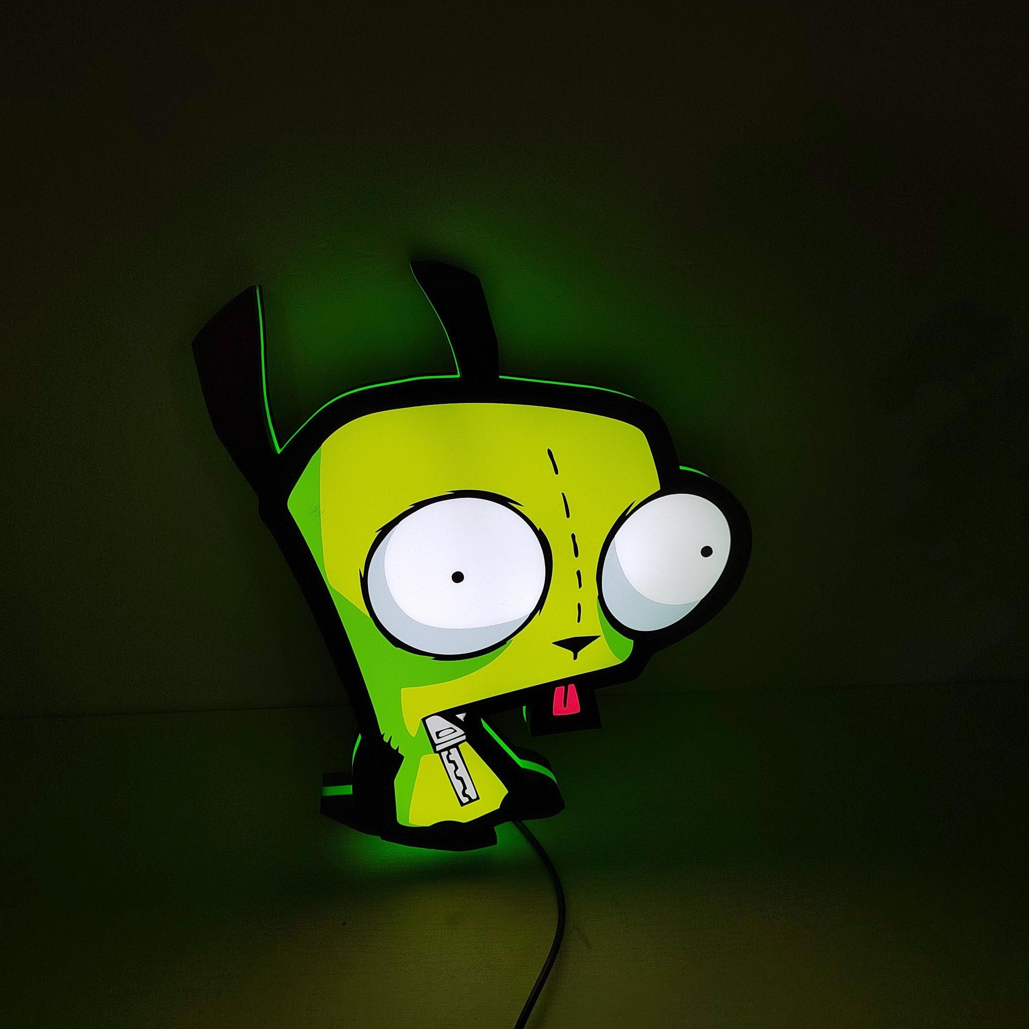 Invader Zim Movie Logo LED Nightlight Gift 3D Print Desktop Lightbox C ...