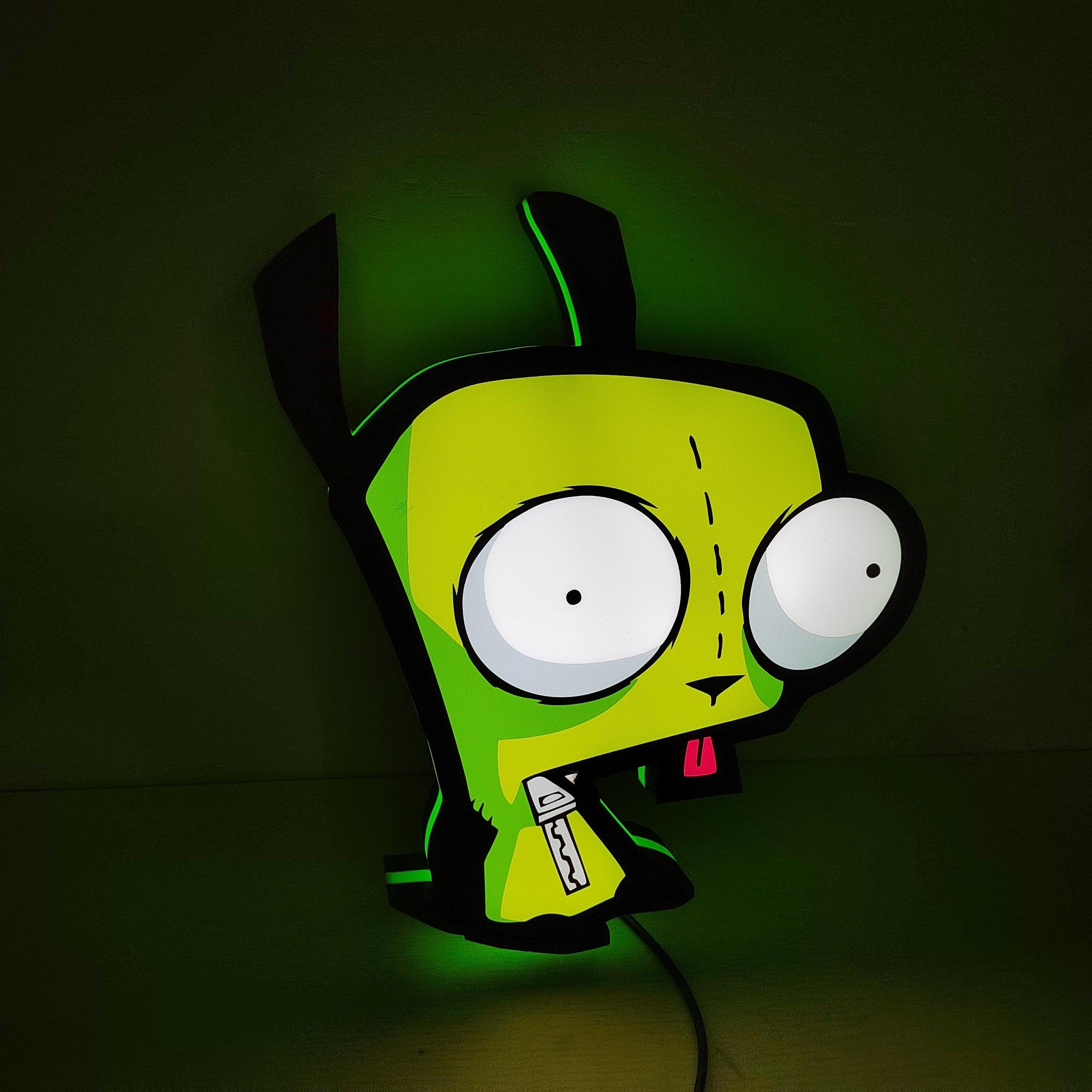 Invader Zim Movie Logo LED Nightlight Gift 3D Print Desktop Lightbox C ...