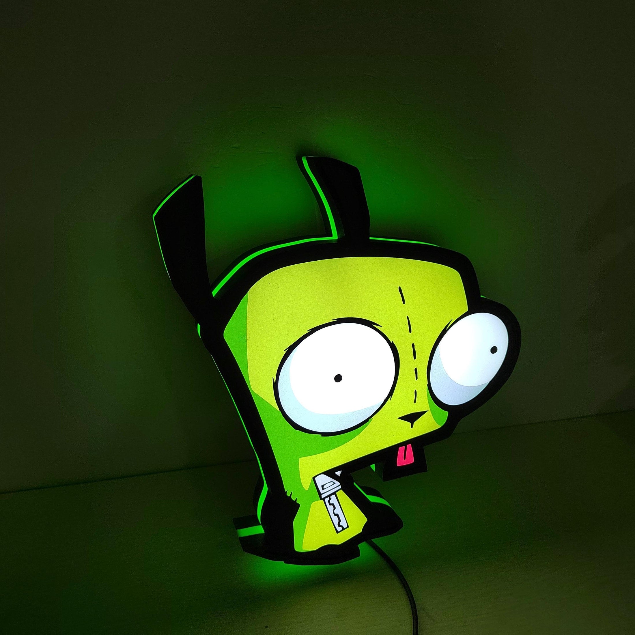 Invader Zim Movie Logo LED Nightlight Gift 3D Print Desktop Lightbox C ...