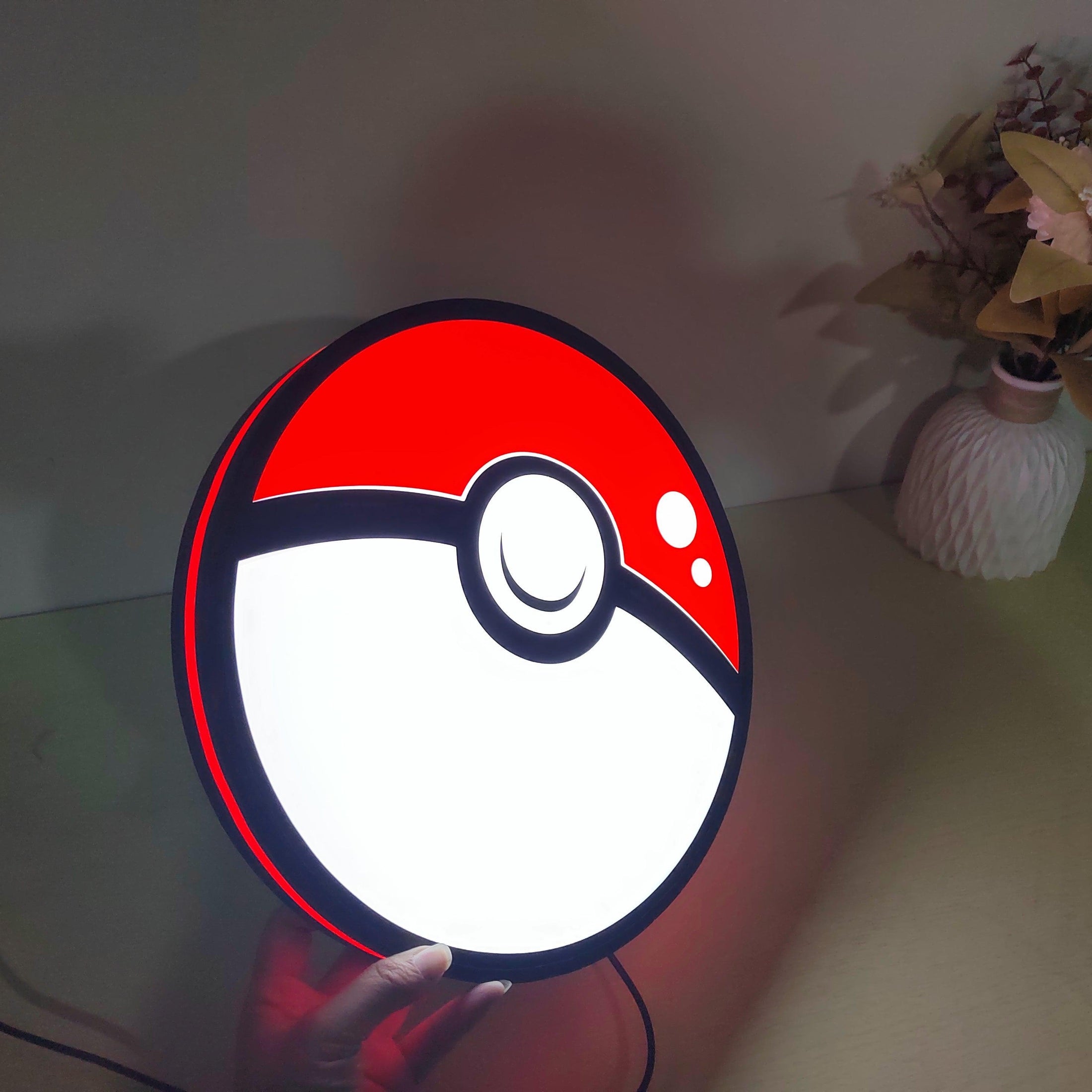 Poké Ball Logo Lightbox Custom Wall Decor for Business Shop Hanging Ar ...