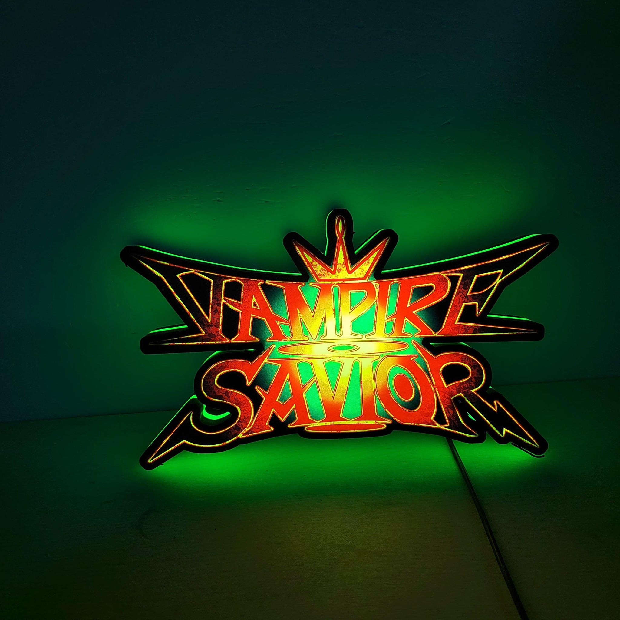 Custom Vampire Savior The Lord of Vampir Logo LED Nightlight 3D Print ...