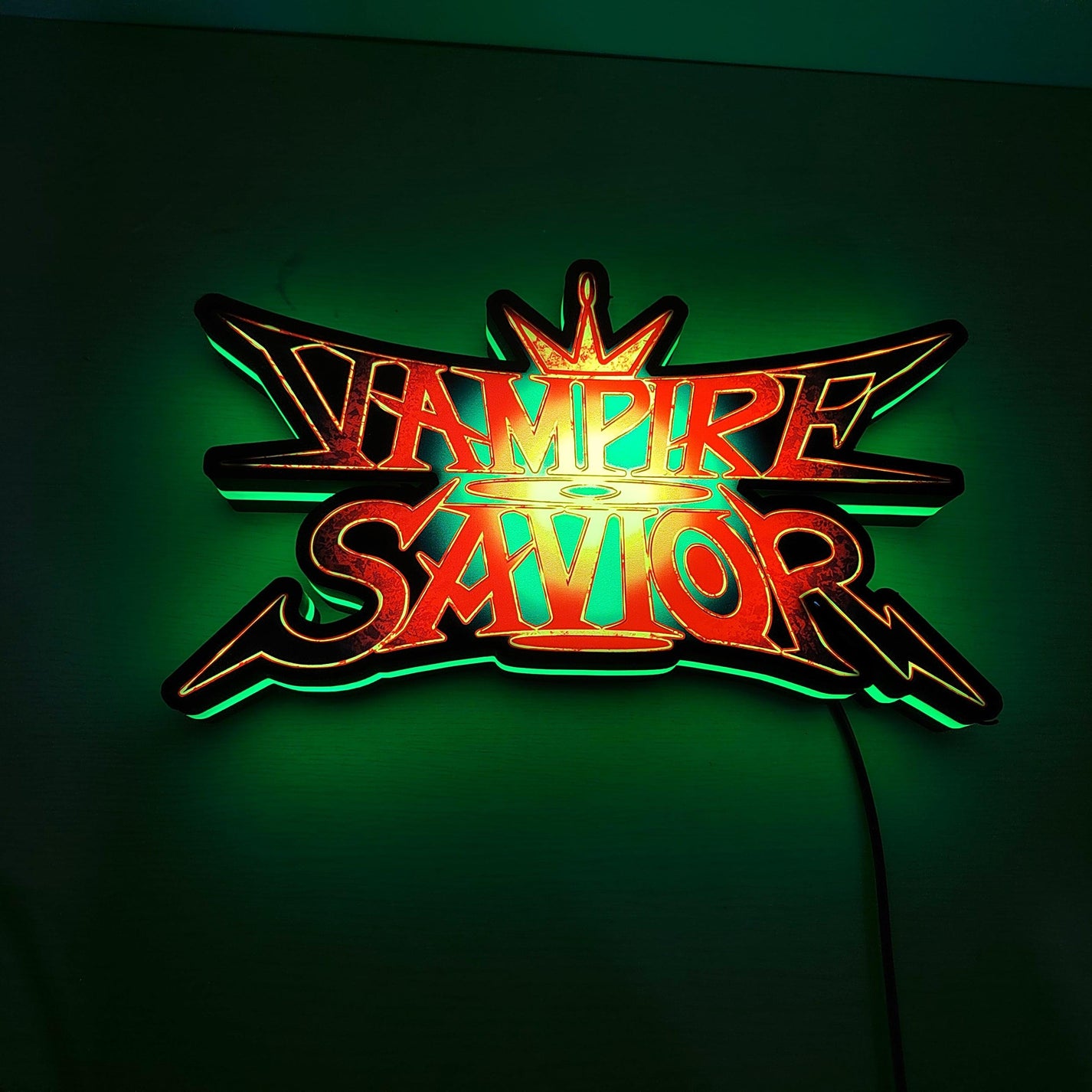 Custom Vampire Savior The Lord of Vampir Logo LED Nightlight 3D Print ...