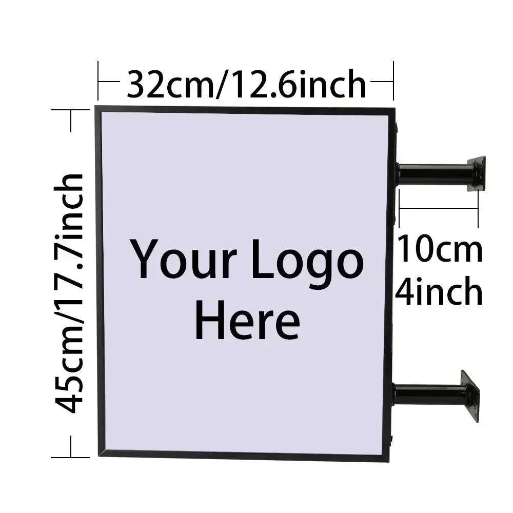Outdoor 3d illuminated light box business shop led sign logo circular ...