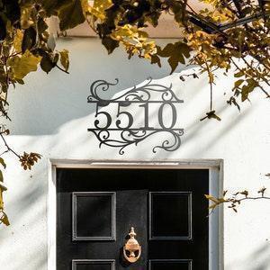Metal House Number Sign | Address Sign | Custom Address | Traditional ...